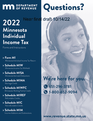 Fillable Online 2022 Minnesota Individual Income Tax Return (M1 ...