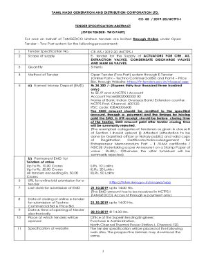 Fillable Online bidassist.comall-tenderstamil-nadu-generationTANGEDCO ...