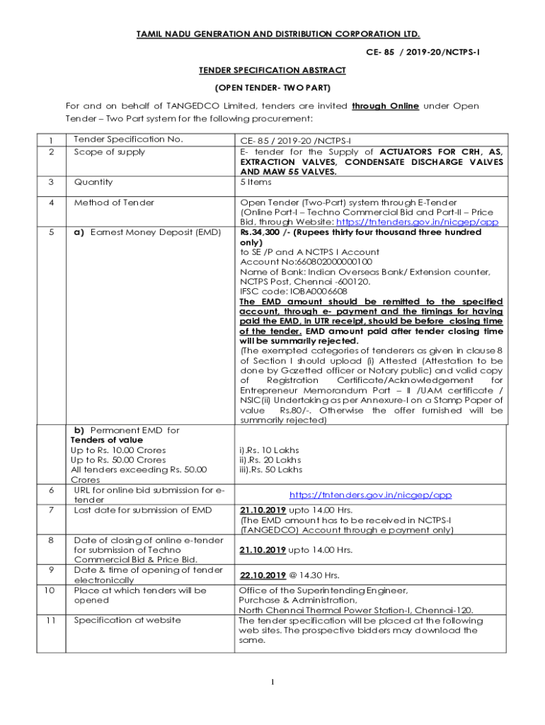 Fillable Online bidassist.comall-tenderstamil-nadu-generationTANGEDCO Tender - As Per The Tender ...