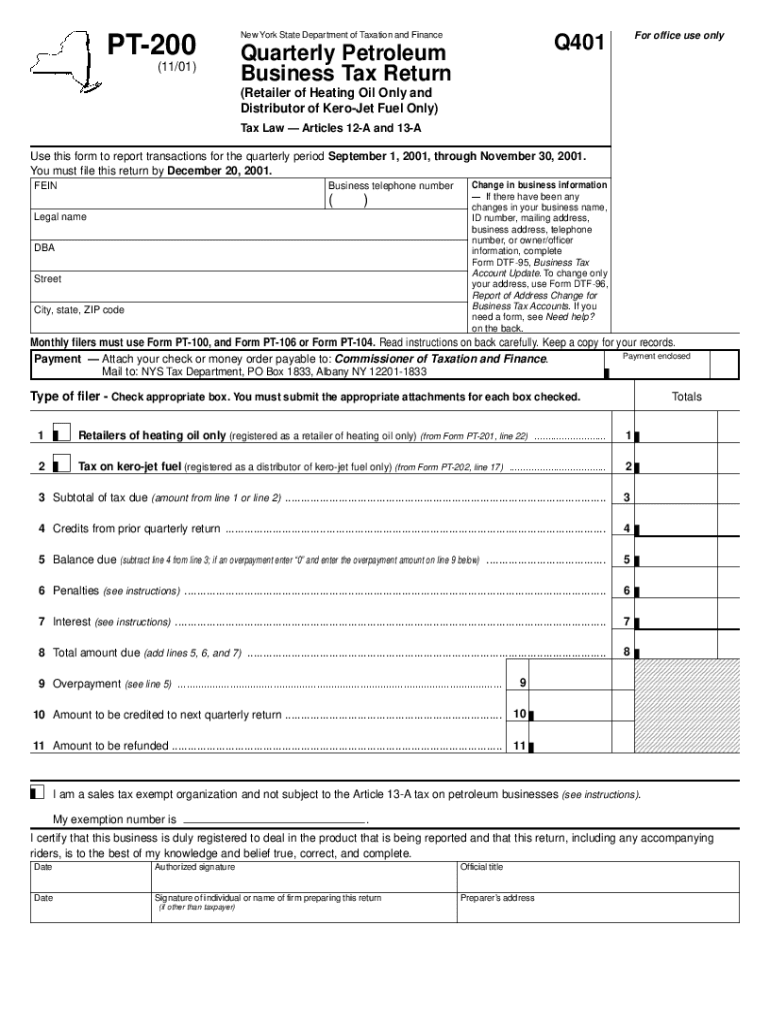 Fillable Online tax ny www.uslegalforms.com131629-pt200-tax-formPt200 ...