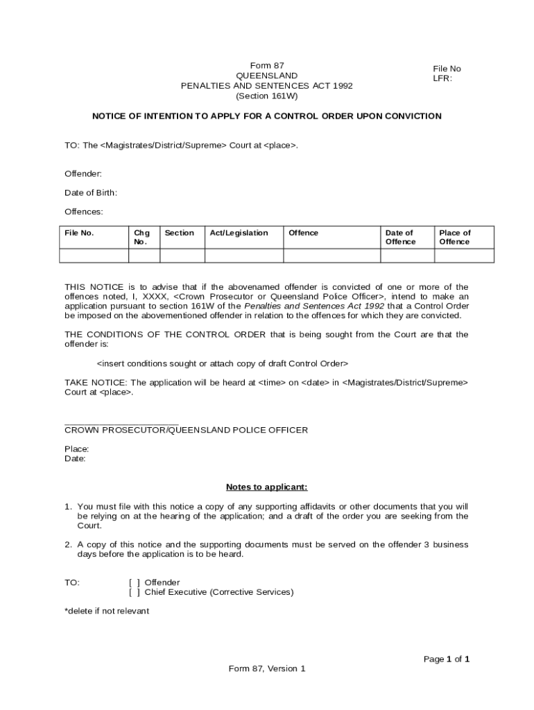 Penalties and Sentences Act 1992 - 87. Penalties and Sentences Act 1992 ...