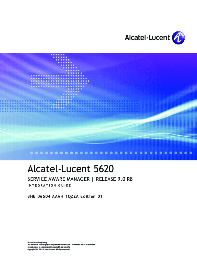 Fillable Online Alcatel-Lucent Documentation - 3HE 06504 AAAH TQZZA Edition 01. Alcatel-Lucent ...