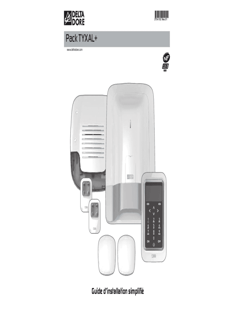 Fillable Online www.deltadore.co.ukhome-automationalarmPack Tyxal+ ...