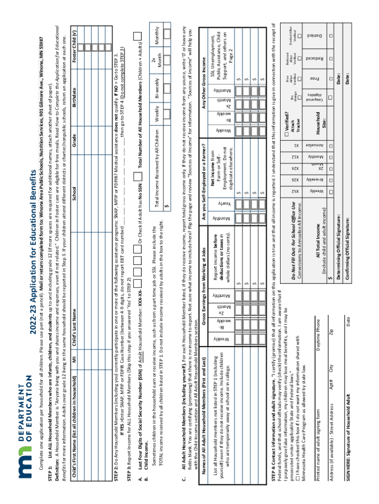 Fillable Online www.coursehero.comfile167586722Free and Reduced Lunch ...