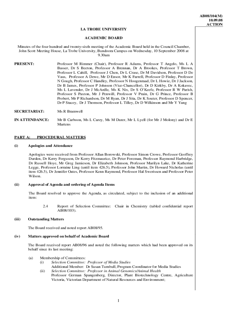 Fillable Online www.latrobe.edu.audataassetsAB08/104(M) 10.09.08 ACTION ...