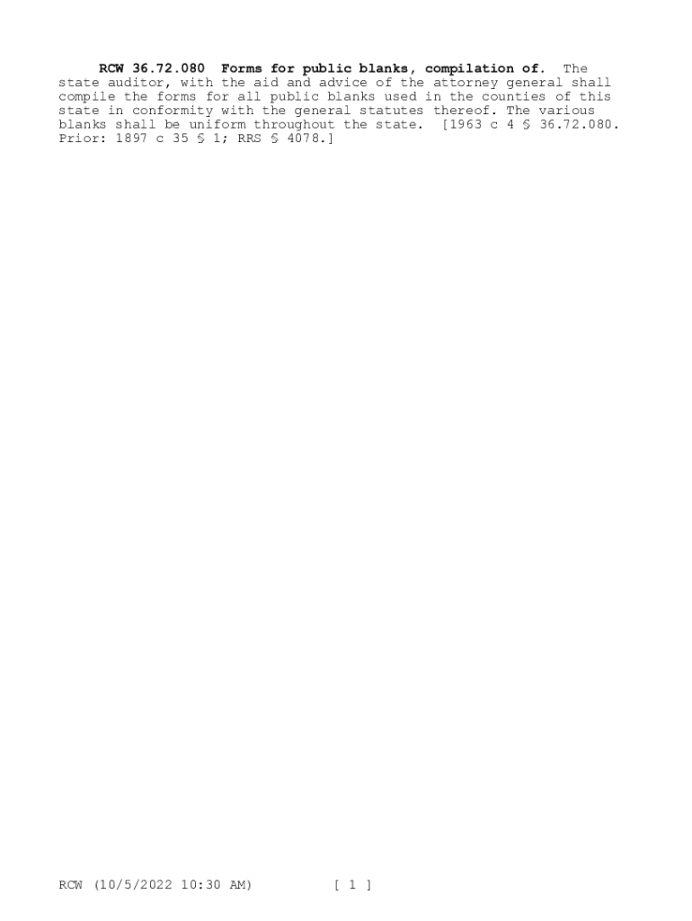 Fillable Online RCW 36.72.080 Forms for public blanks, compilation of ...