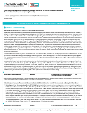 Cortrophin Enrollment Form - Fill Online, Printable, Fillable, Blank ...