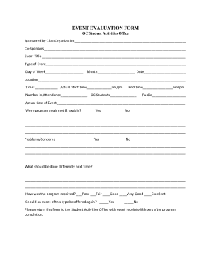 Fillable Online 17+ Event Evaluation Form Templates in PDFDOCFree17 ...