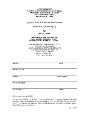 Fillable Online BID #13-78 Fax Email Print - pdfFiller