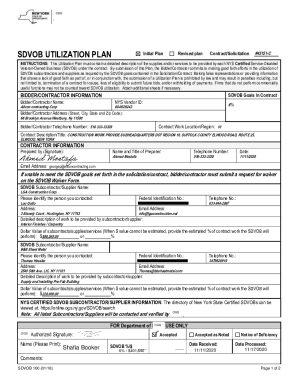 Fillable Online NY SDVOB 100 2018-2022 - Fill and Sign Printable ...