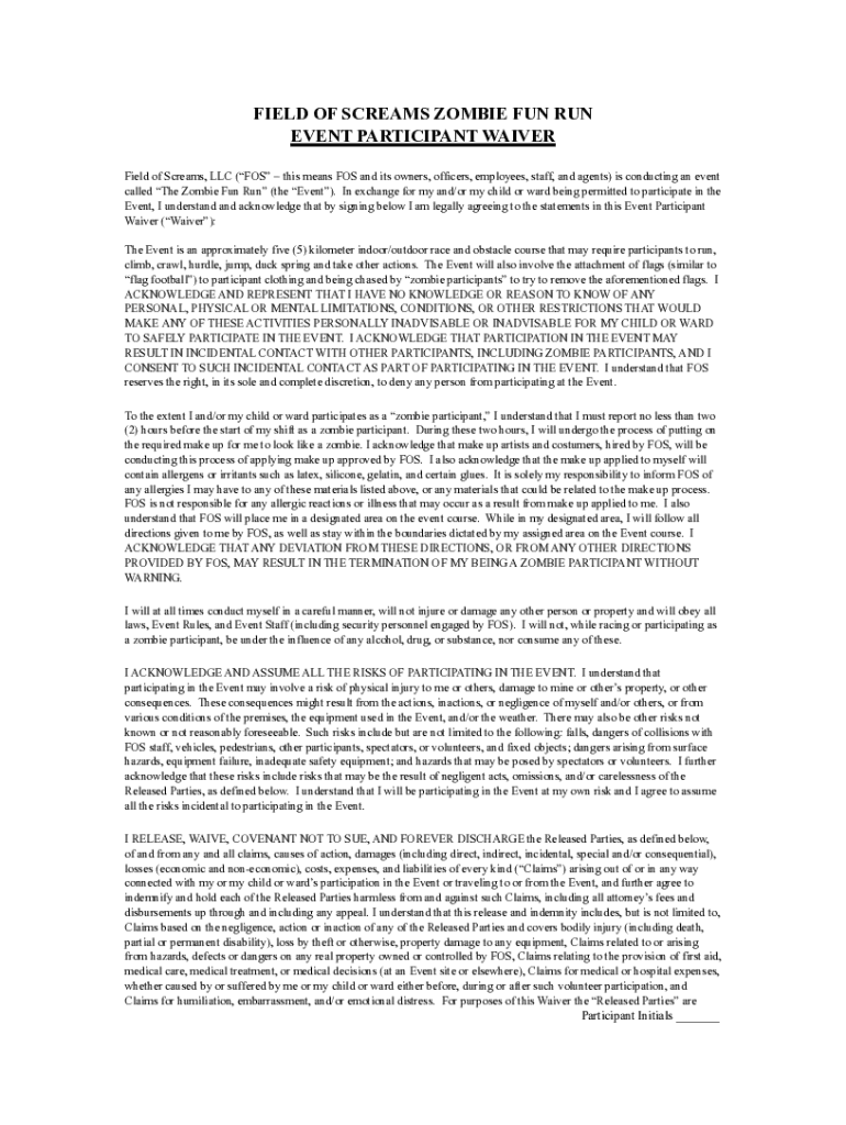Fillable Online thezombiefunrun.comregisterThe Zombie Fun Run Presented ...