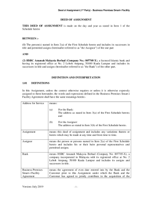 Fillable Online Deed of AssignmentUpCounsel 2021Deed of Assignment and ...