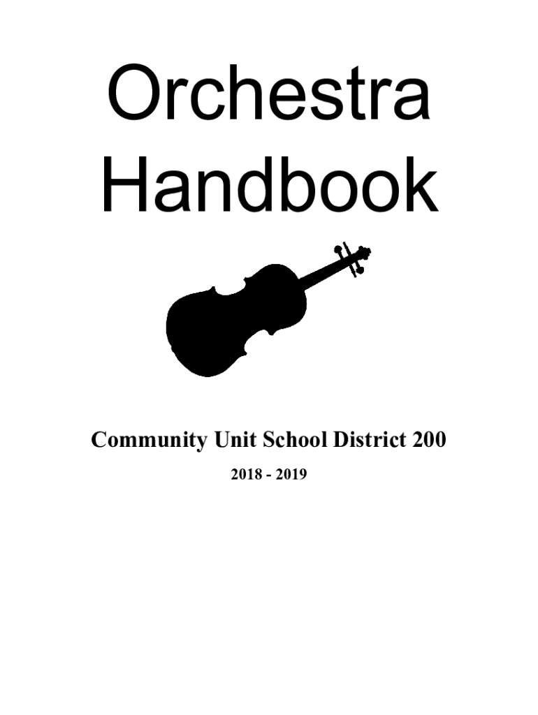 Fillable Online Orchestra Handbook - Community Unit School District 200 ...