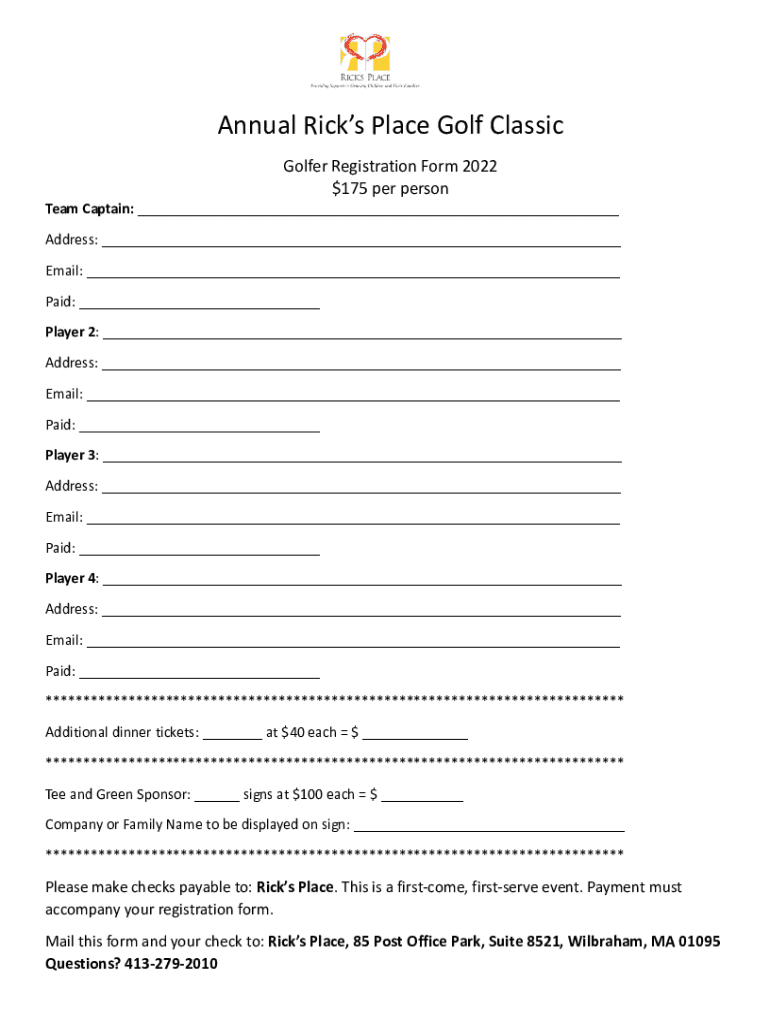 Fillable Online getintocommunityliving.com26th-annual-golf26th Annual ...