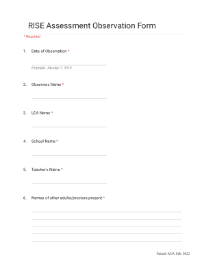 Fillable Online schools utah Observation Form ...