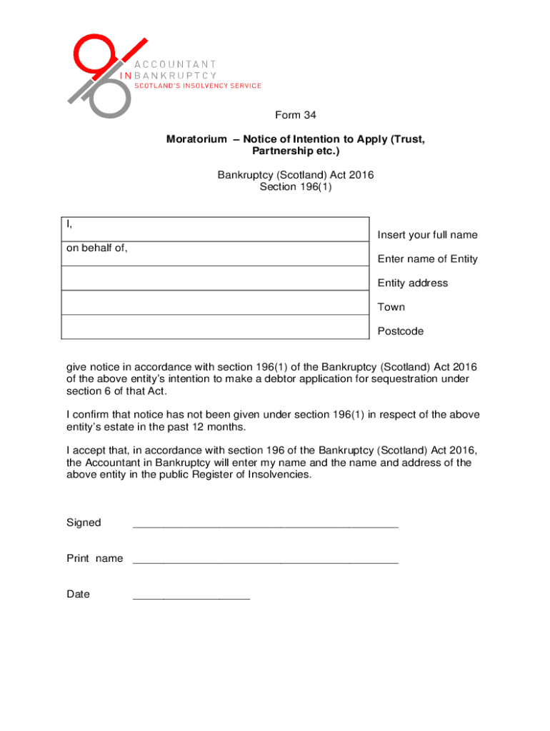 Fillable Online www.aib.gov.ukbankruptcy-scotland-regulationsBankruptcy ...