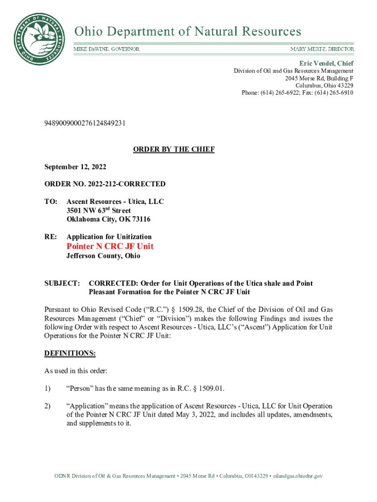 Fillable Online ohiodnr.gov about-ODNR oil-gasOil and Gas Documents and ...