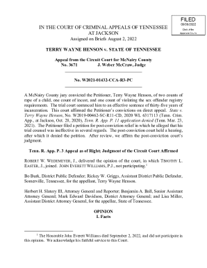 Fillable Online TERRY WAYNE HENSON v Fax Email Print - pdfFiller