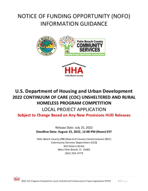 Fillable Online NOTICE OF FUNDING OPPORTUNITY (NOFO) INFORMATION ...