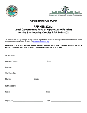 Fillable Online REGISTRATION FORM RFP HES.2021.1 Local Government Area ...