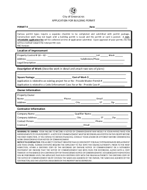 Fillable Online Building Permit Application. Permit Application Fax ...