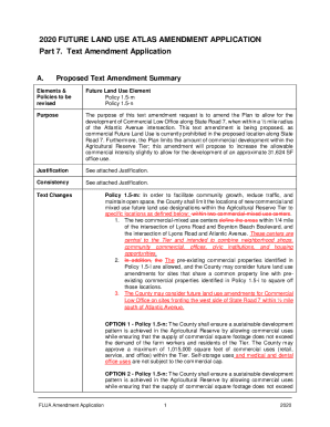 Fillable Online 2020 FUTURE LAND USE ATLAS AMENDMENT APPLICATION Part 7 ...