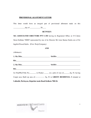 Fillable Online Get Allotment Letter Format In Word - US Legal Forms ...