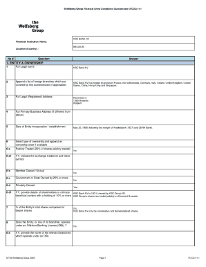 Fillable Online The Wolfsberg Group Financial Crime Compliance ...