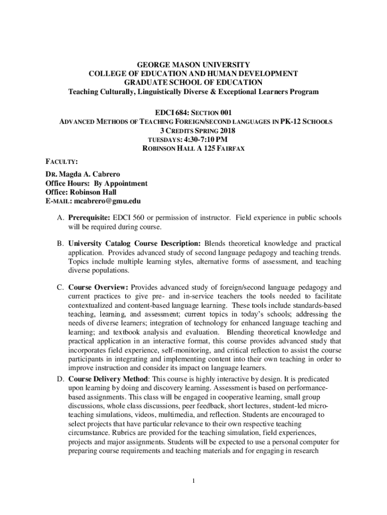 Fillable Online cehd gmu cehd.gmu.edu assets docsGEORGE MASON ...