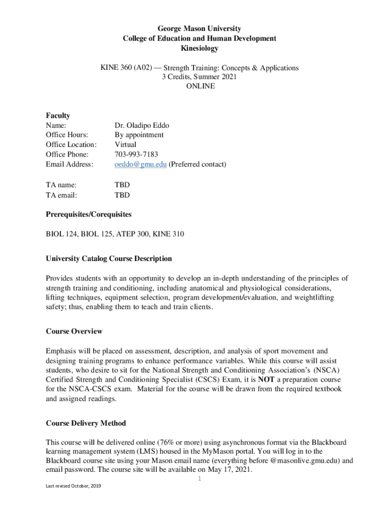 Fillable Online cehd gmu kinesiology.gmu.edukinesiologymsMS ...