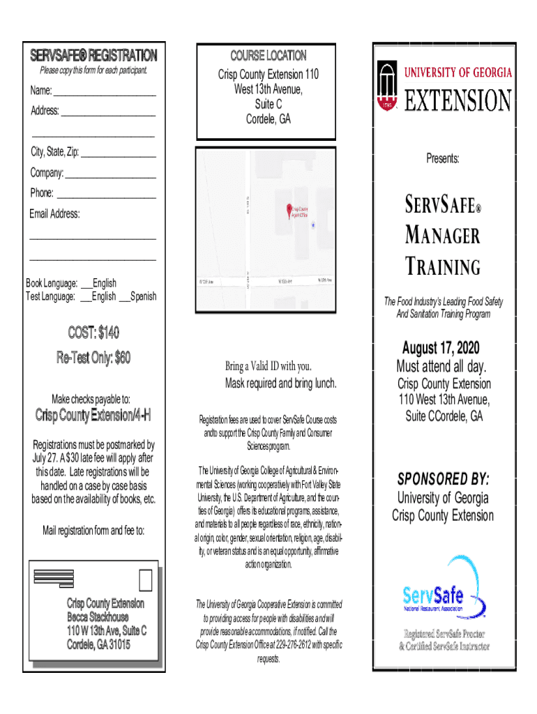Fillable Online www.pdffiller.com47703504-ServSafe20Flyer20Fillable ...