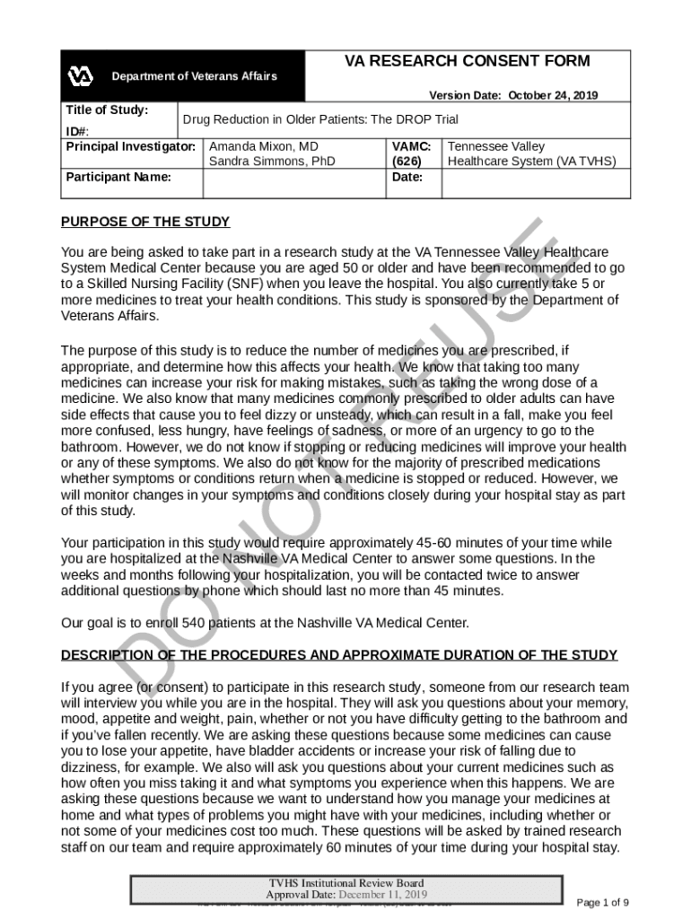 Fillable Online deprescribingresearch.orgwp-contentuploadsVA RESEARCH ...