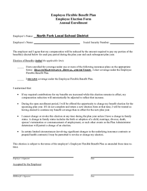 Fillable Online form Employee Flexible Benefit Plan - S125 - HR.doc Fax ...