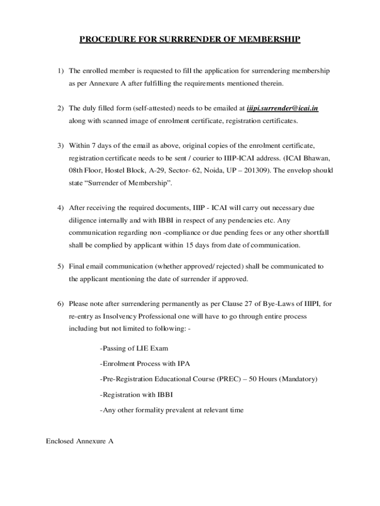 Fillable Online Surrender Certificate : Apply Online - Passport Seva ...