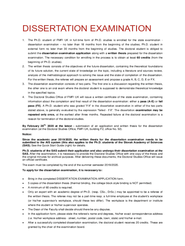 Fillable Online www.warner.rochester.eduoralexamphdOral Examination of the Phd Dissertation ...