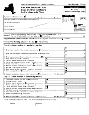 Fillable Online Form ST-809:9/00: New York State and Local Sales and ...