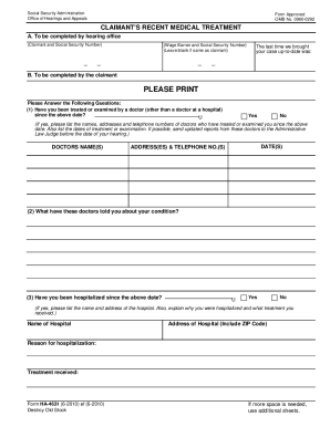 Fillable Online omb.reportagency0960Social Security Administration SSA ...