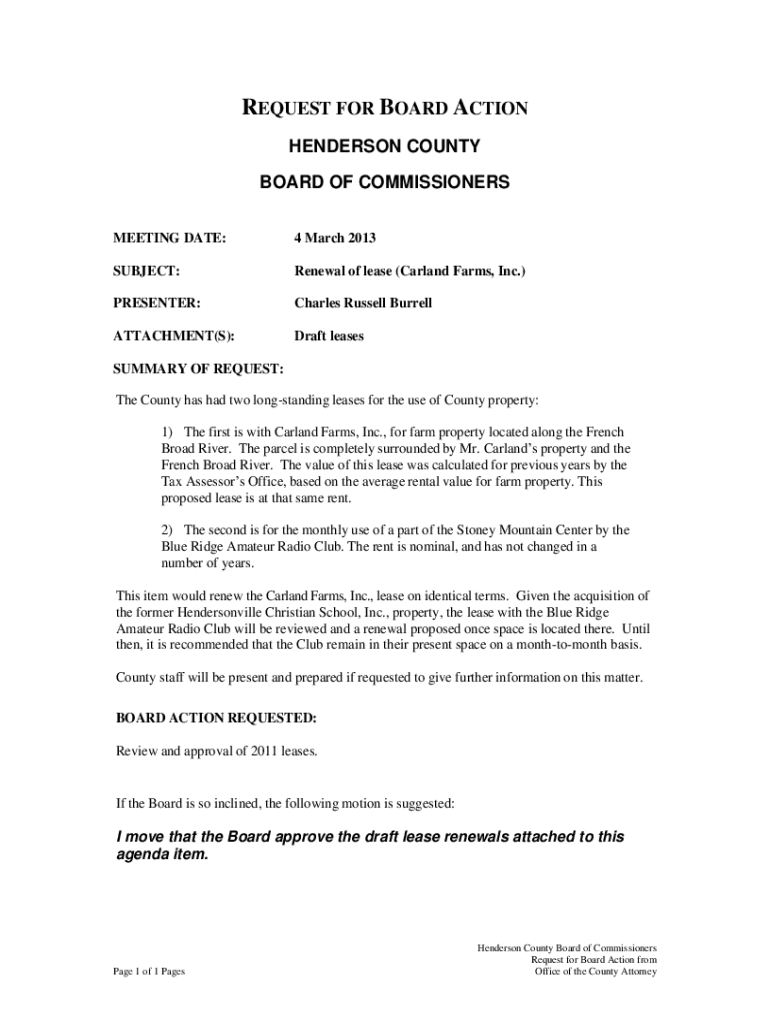 Fillable Online vdocument.inrequest-for-board-action-hendersonrequest ...