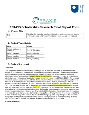 Fillable Online www.open.ac.ukscholarship-and-innovationpraxisPRAXIS Scholarship Research Final ...