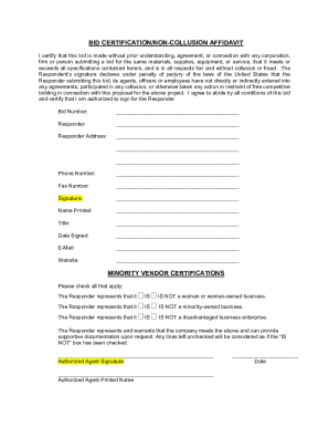 Fillable Online cocodoc.comform313382164-no-non-collusionNo Non ...