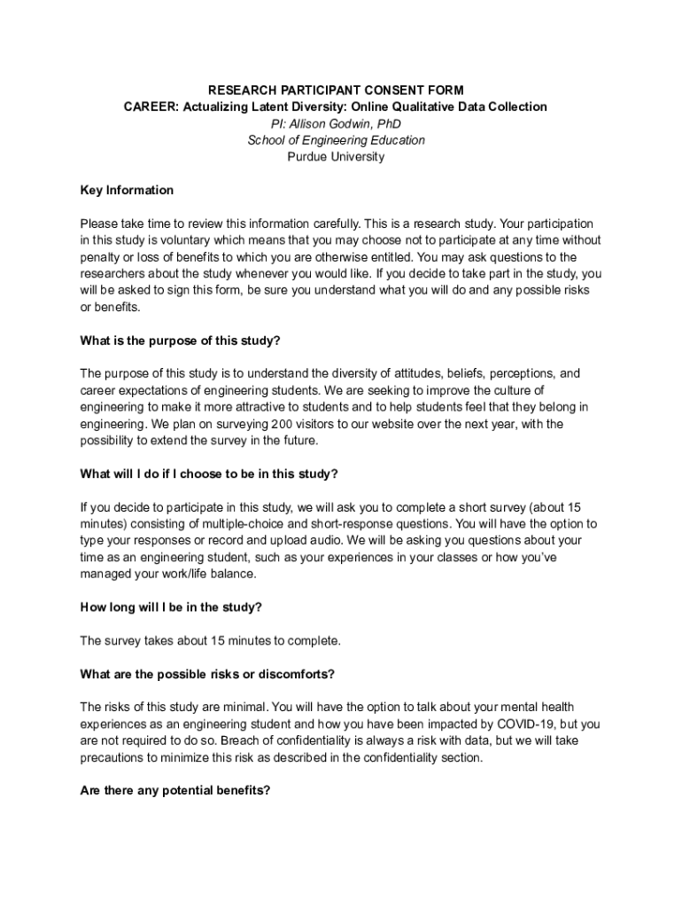 Fillable Online engineering purdue Informed Consent Guidelines ...
