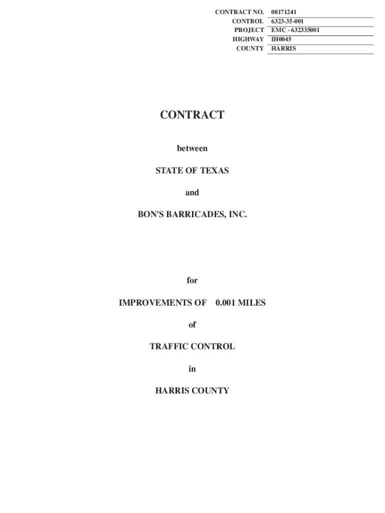 Fillable Online TxDOT Bid Proposal System - sb20pca.txdot.gov Fax Email ...