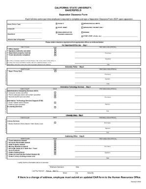 Fillable Online . 3/15/22 - Updated.Replaced "Separation-Clearance-Form ...