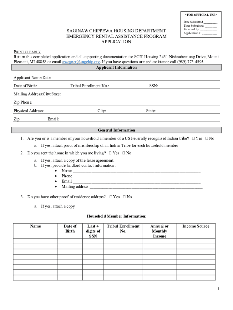 Fillable Online SCIT emergency Rent Assist Application.pdf Fax Email ...