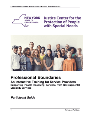 Fillable Online www.justicecenter.ny.govprofessional-boundariesProfessional Boundaries Training ...