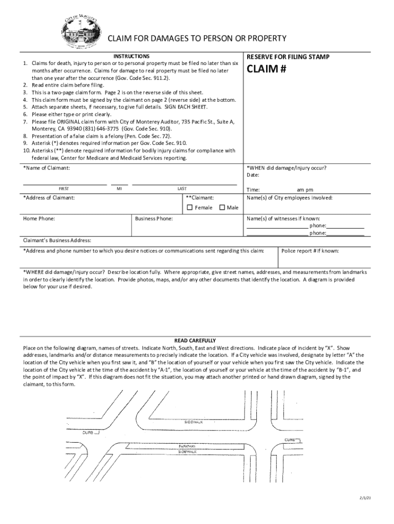 Fillable Online CLAIM FORM-Word Doc Fax Email Print - pdfFiller