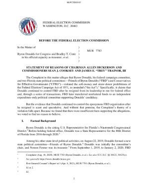 Fillable Online www.fec.govfileslegalBEFORE THE FEDERAL ELECTION ...