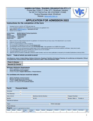 Fillable Online Home - Namibia Training Authority (NTA ) Fax Email ...