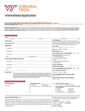Fillable Online lci vt Virginia Tech International Application ...