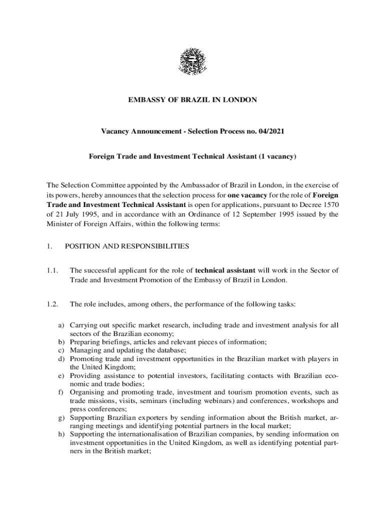 Fillable Online sistemas.mre.gov.br kitweb datafilesEMBASSY OF BRAZIL ...